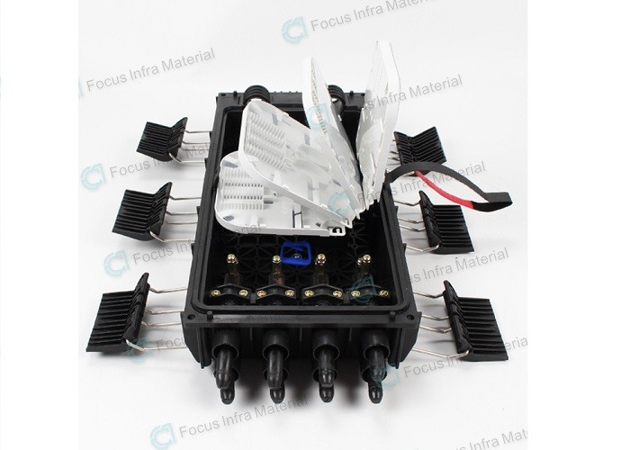 48 72 96 Core Outdoor Fiber Splice Enclosure Optic 2 Inlets 2 Outlets